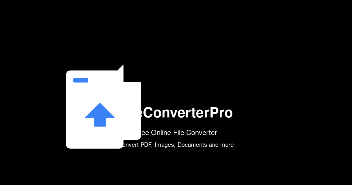 FileConverterPro | Free Online File Converter
